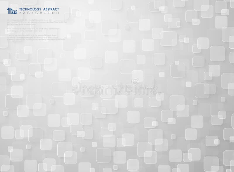 Futuristic Small Square Pattern Design of White Technology Background ...