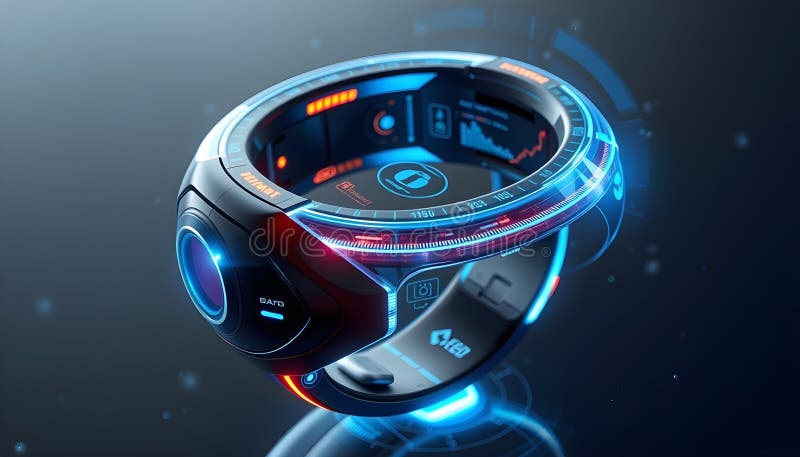 Futuristic Smart Band Concept with Integrated Display Stock ...