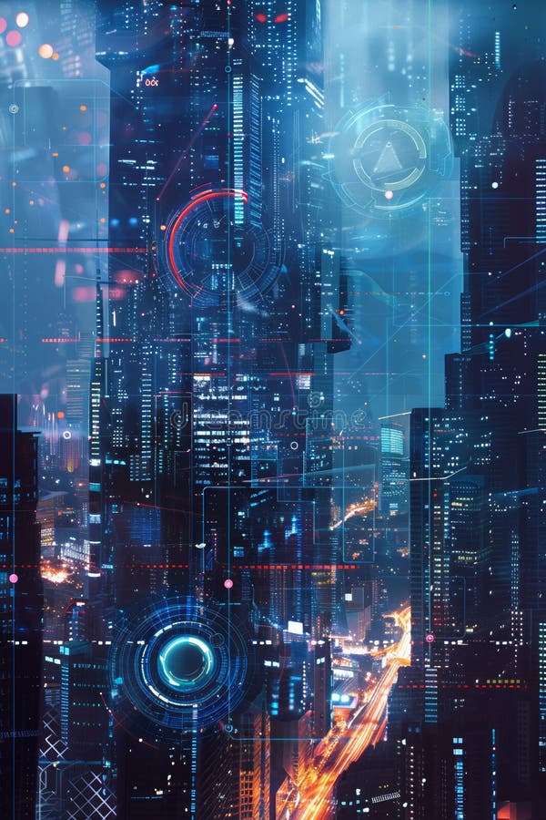 Futuristic Smart City with Digital Web Network, Future in Cyberspace ...