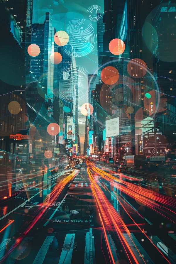 Futuristic Smart City with Digital Web Network, Future in Cyberspace ...