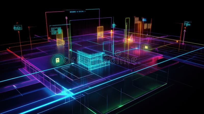 Futuristic Smart City Infrastructure Connecting Buildings and Data on ...