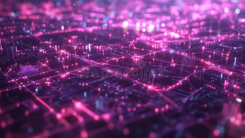 Futuristic Smart City Infrastructure Connecting Buildings and Roads ...