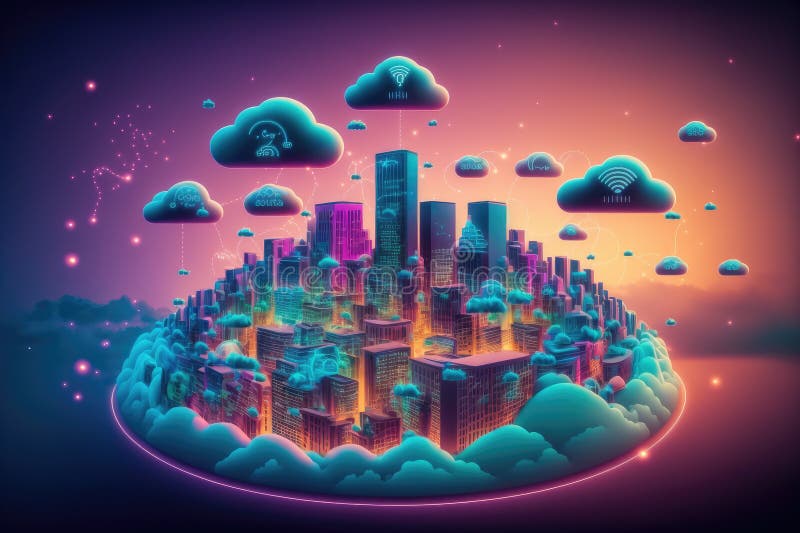 Futuristic Smart City Internet Network Connection through Wireless ...