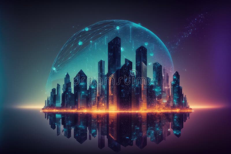 Futuristic Smart City Internet Network Connection through Wireless ...