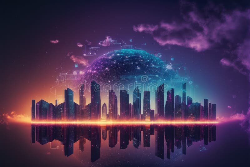 Futuristic Smart City Internet Network Connection through Wireless ...