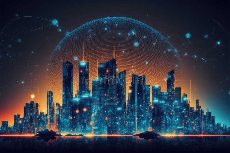 Futuristic Smart City Internet Network Connection through Wireless ...