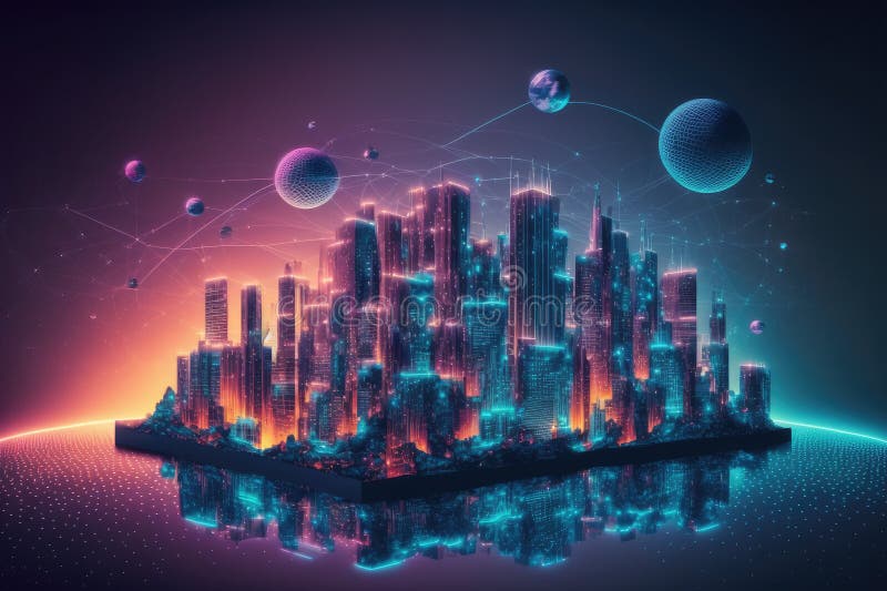 Futuristic Smart City Internet Network Connection through Wireless ...