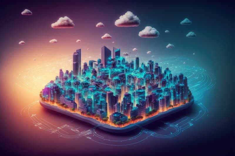 Futuristic Smart City Internet Network Connection through Wireless ...