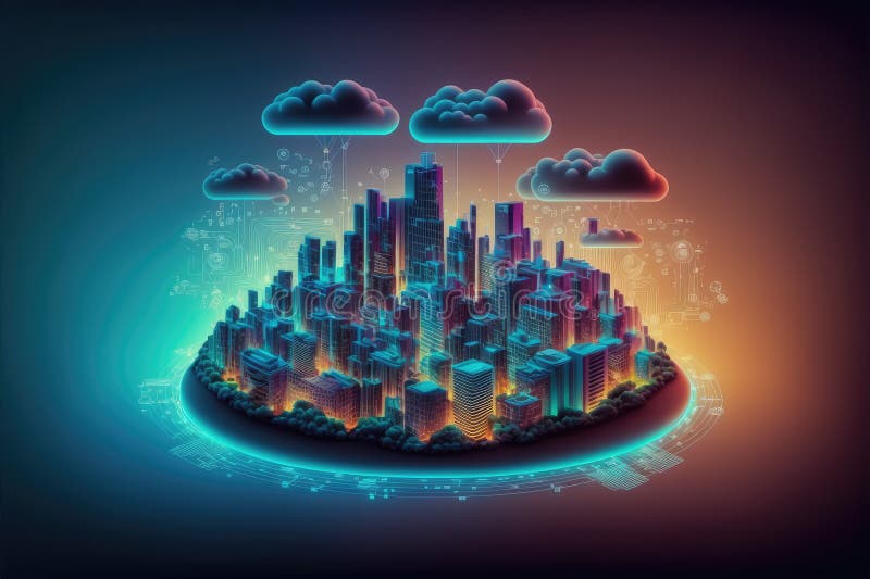 Futuristic Smart City Internet Network Connection through Wireless ...