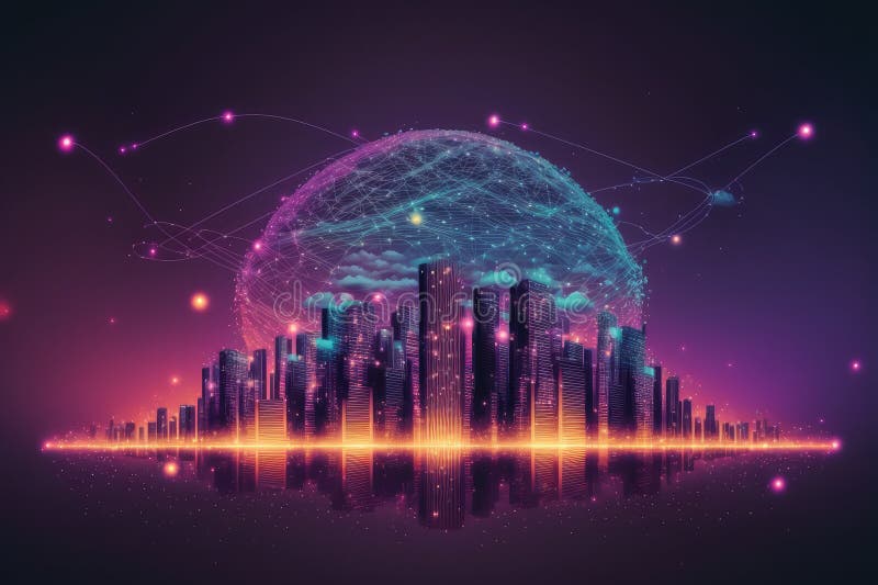 Futuristic Smart City Internet Network Connection through Wireless ...