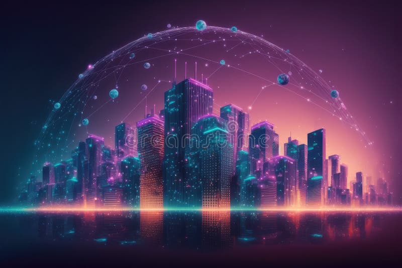 Futuristic Smart City Internet Network Connection through Wireless ...