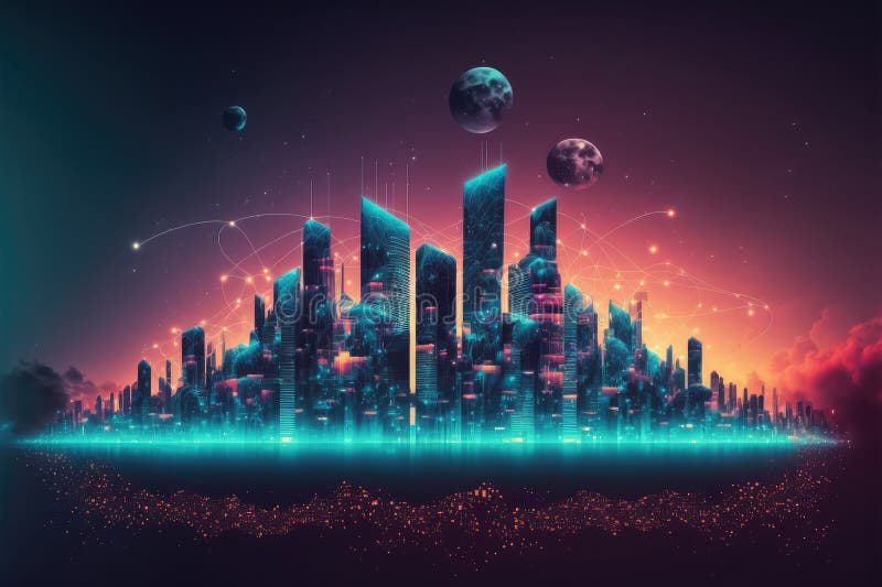 Futuristic Smart City Internet Network Connection through Wireless ...