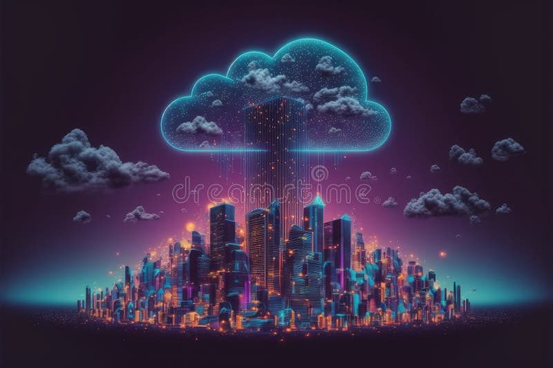 Futuristic Smart City with Internet Communication and Computer Network ...