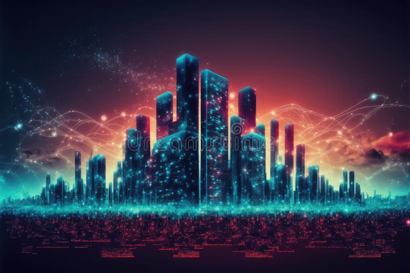 Futuristic Smart City Internet Network Connection through Wireless ... Futuristic Smart City Internet Network Connection through Wireless ...