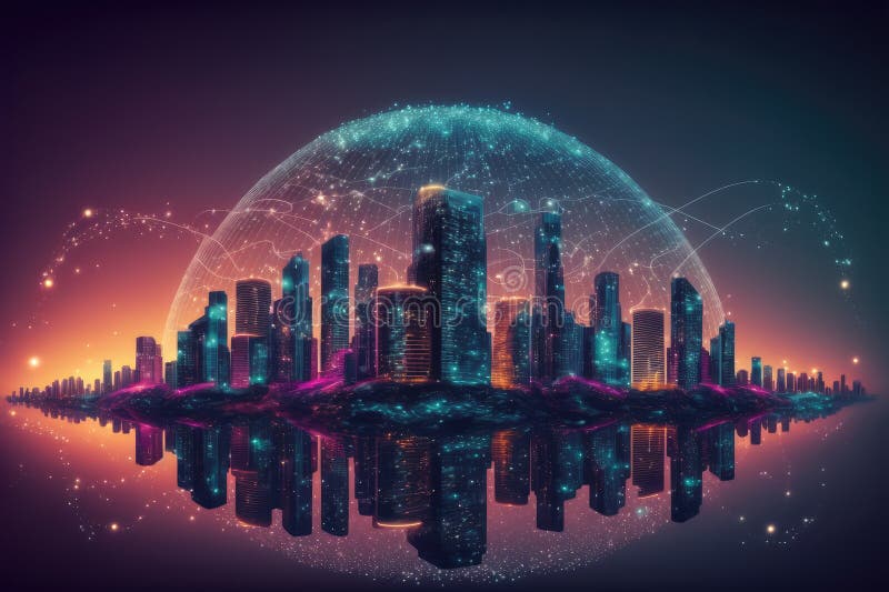 Futuristic Smart City Internet Network Connection through Wireless ...