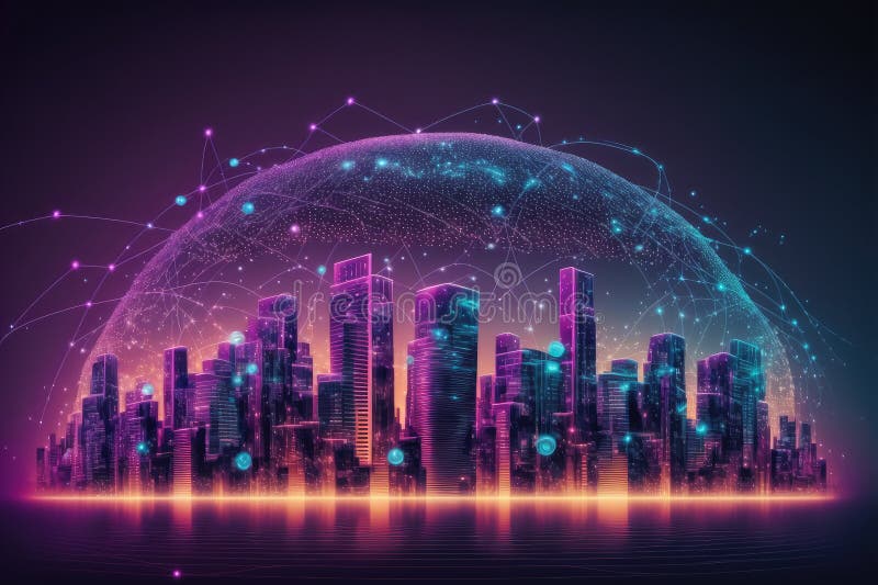 Futuristic Smart City Internet Network Connection through Wireless ...