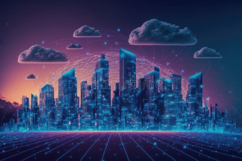 Futuristic Smart City Internet Network Connection through Wireless ...