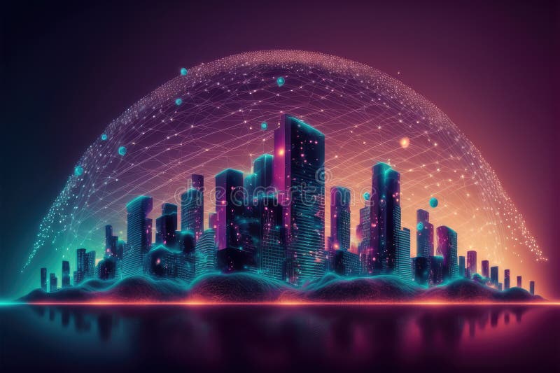 Futuristic Smart City Internet Network Connection through Wireless ...