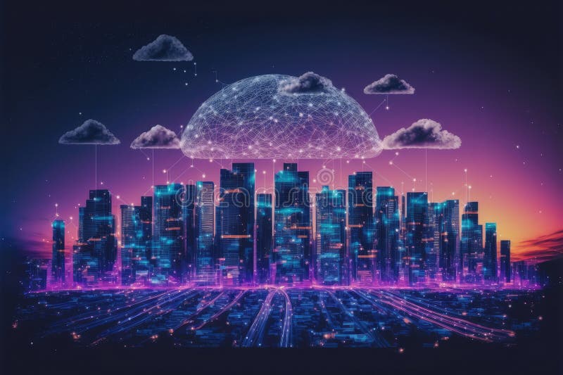 Futuristic Smart City Internet Network Connection through Wireless ...