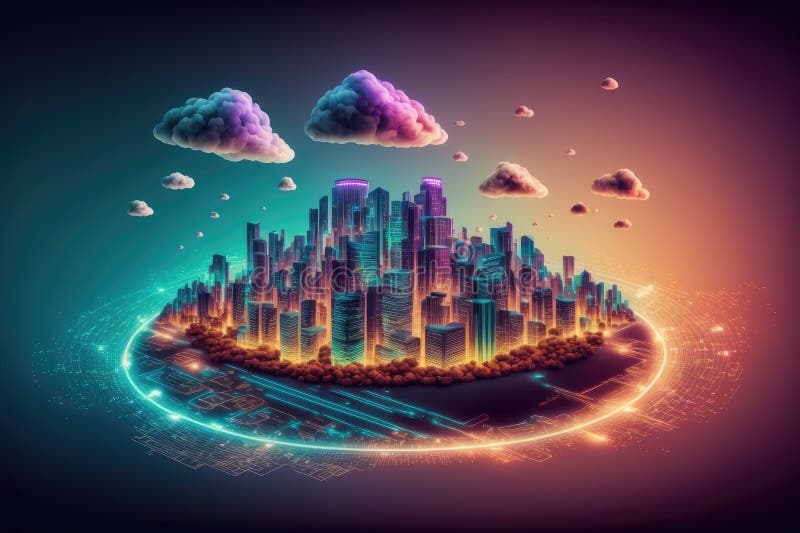 Futuristic Smart City Internet Network Connection through Wireless ...