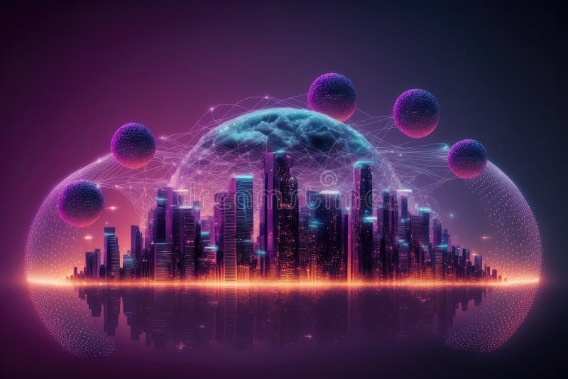 Futuristic Smart City Internet Network Connection through Wireless ...