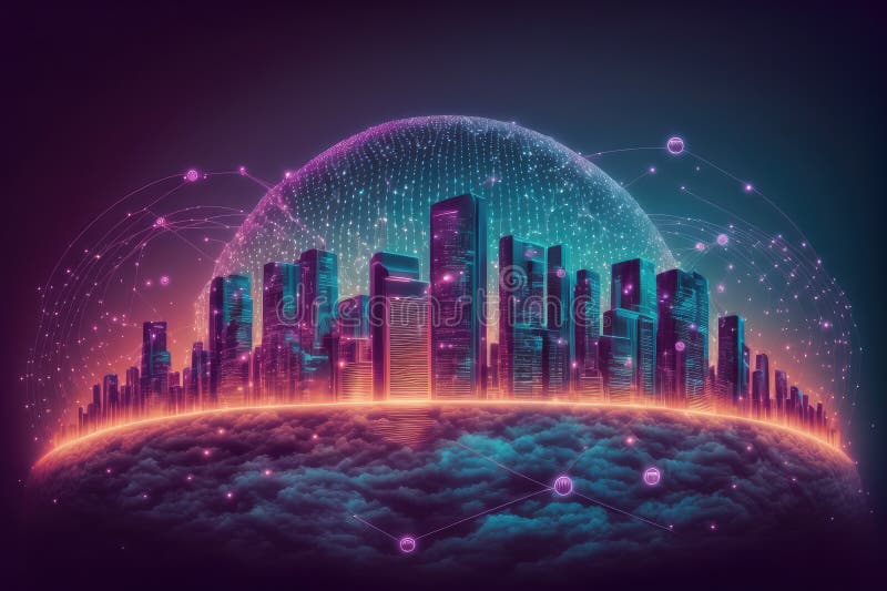 Futuristic Smart City Internet Network Connection through Wireless ...