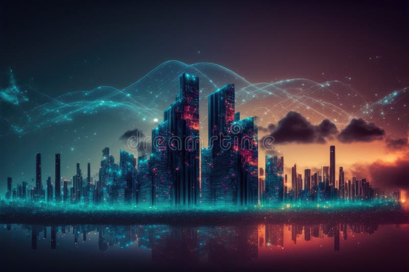 Futuristic Smart City Internet Network Connection through Wireless ...