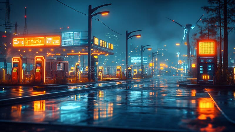 Smart City Vision: Fully Powered by Renewables Stock Illustration ...