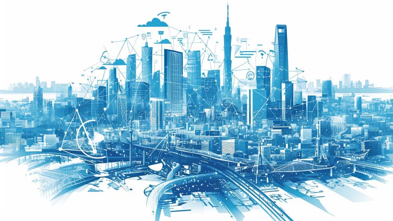 Modern Smart City with Interconnected Networks and Advanced Technology ...