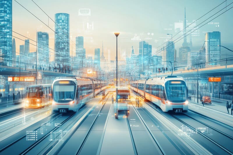 Futuristic Smart City Transport System with Panoramic View and Advanced ...