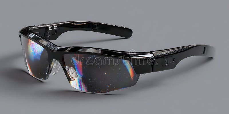 Futuristic Smart Glasses AR Display Sunglasses Stock Illustration ...