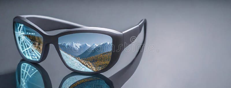 Futuristic Smart Glasses with Augmented Reality Display. Stylish Smart ...