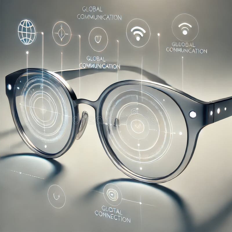 Futuristic Smart Glasses with Augmented Reality Interface and Neon ...