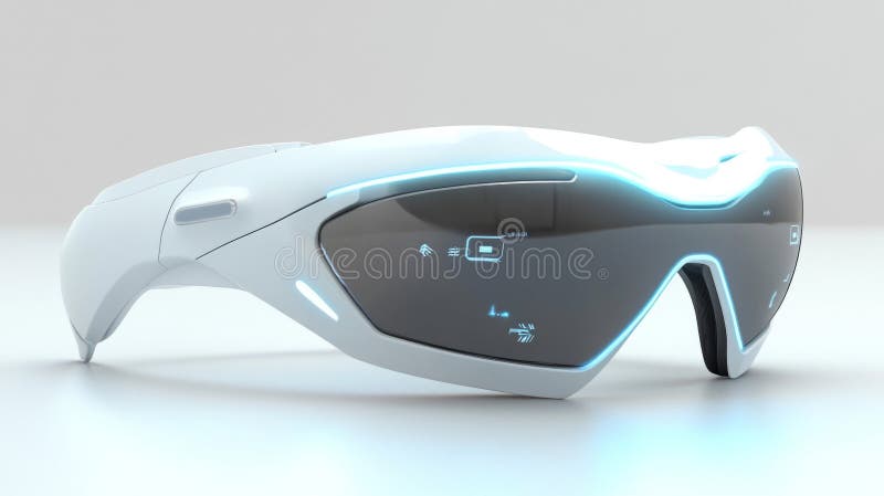Futuristic Smart Glasses with Digital Display and Sleek Design Stock ...