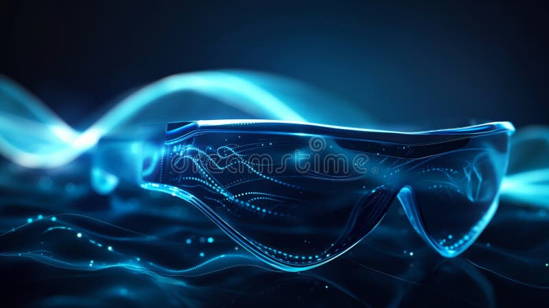 Futuristic Smart Glasses with Digital Interface Stock Photo - Image of ...