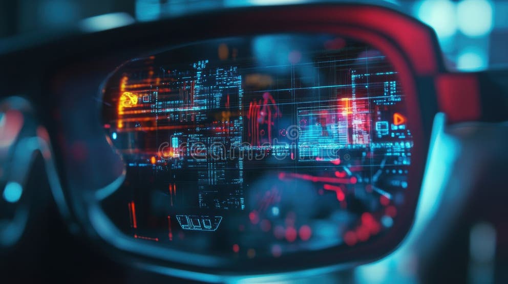 Futuristic Smart Glasses Displaying Augmented Reality Data and ...