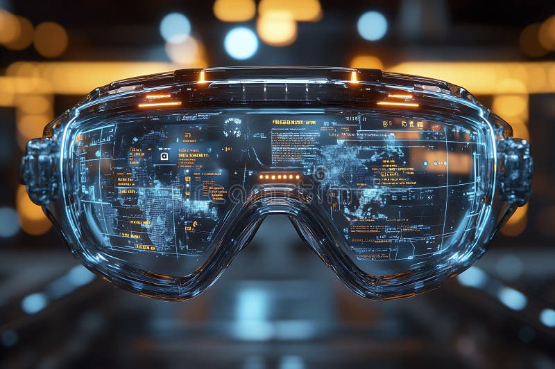 Futuristic Smart Glasses Featuring Transparent Display and Interactive ...