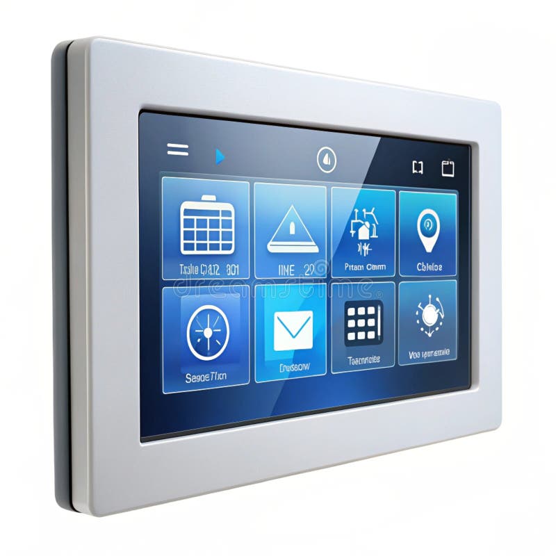 Futuristic Smart Home AI Control Panel Stock Illustration ...