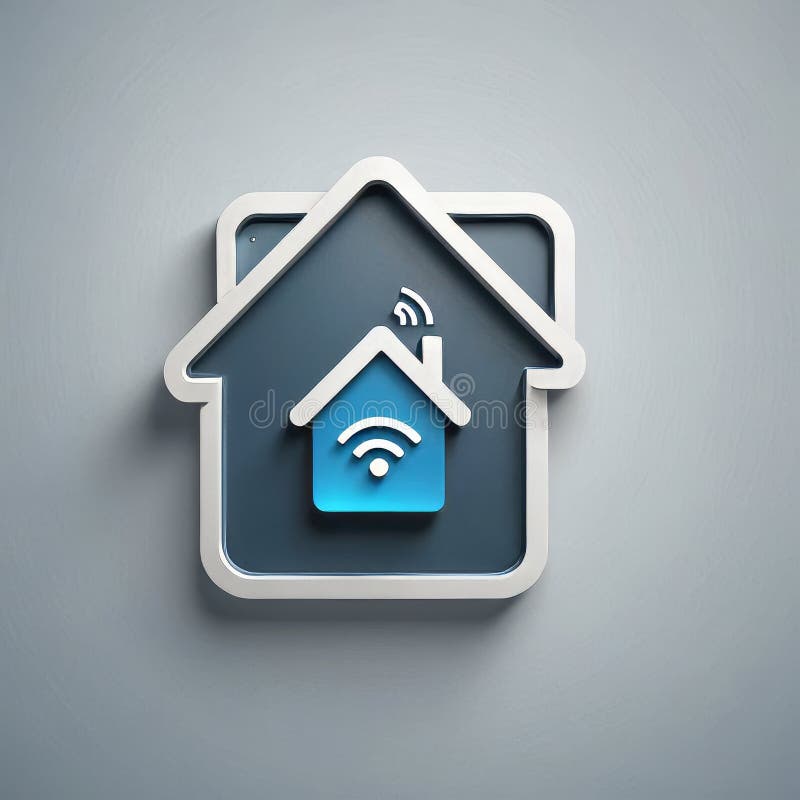 Futuristic Smart Home App Icon Design Stock Photo - Image of devices ...