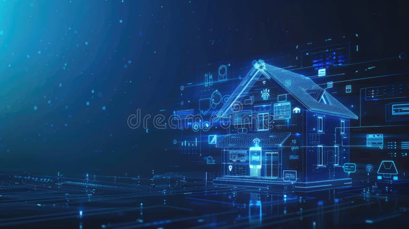 Futuristic Smart Home Automation Interface with Holographic Controls in ...
