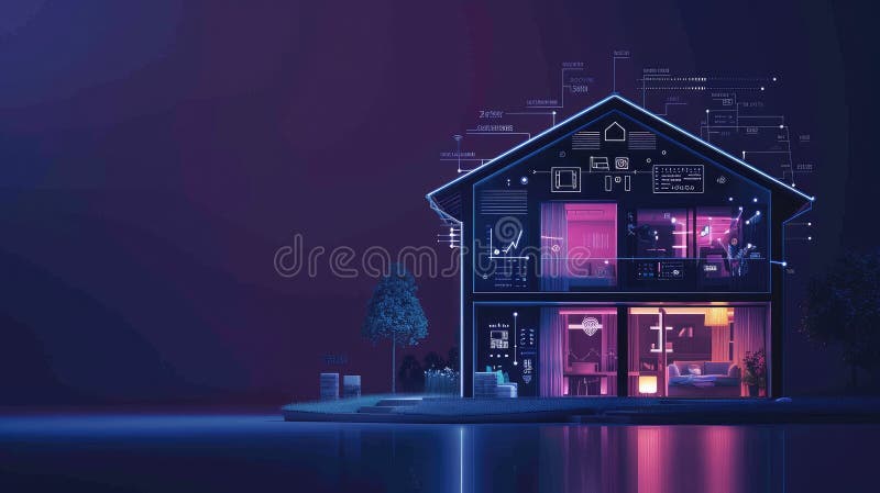 Futuristic Smart Home Automation Interface In Minimalist Setting With