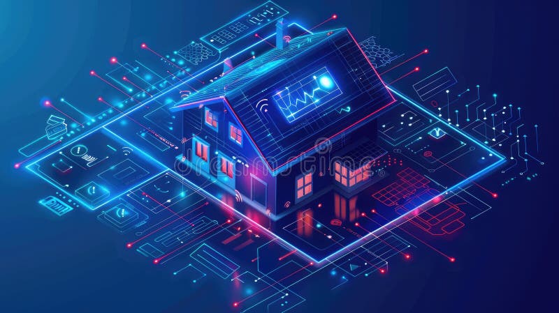 Futuristic Smart Home Automation Interface in Minimalist Setting with ...