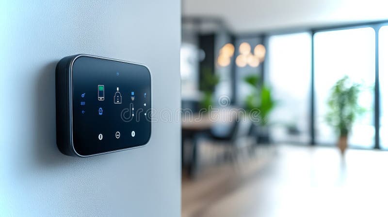 Futuristic Smart Home Entrance Featuring Advanced Control Panel ...