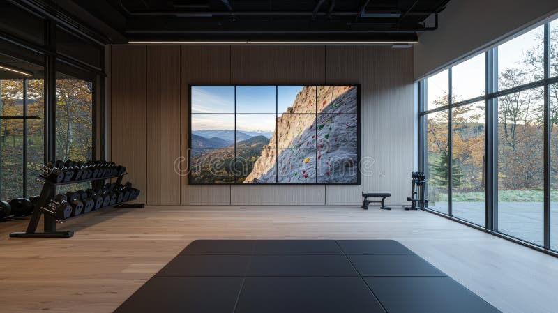Futuristic Smart Home Gym with Visual Experience in Modern Fitness ...