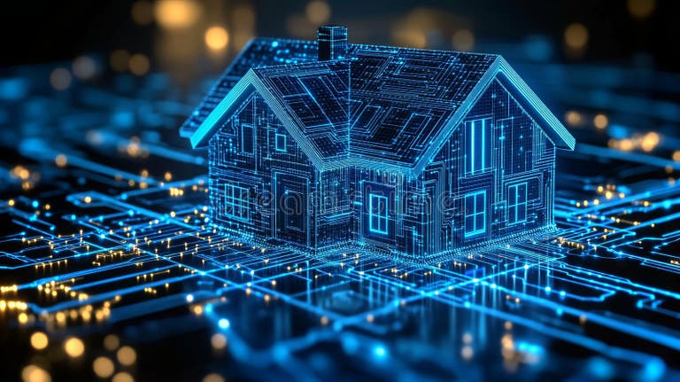 Futuristic Smart Home Model Showcasing Advanced Technology and ...