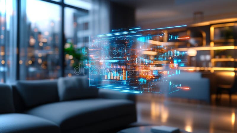 Futuristic Smart Home Showcases Advanced AI Technology with Holographic ...