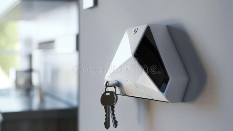 Futuristic Smart Key Holder for Modern Living Spaces Stock Illustration ...