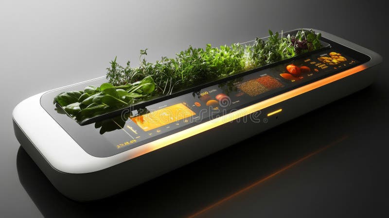 Futuristic Smart Kitchen Device with Interactive Display for Food ...