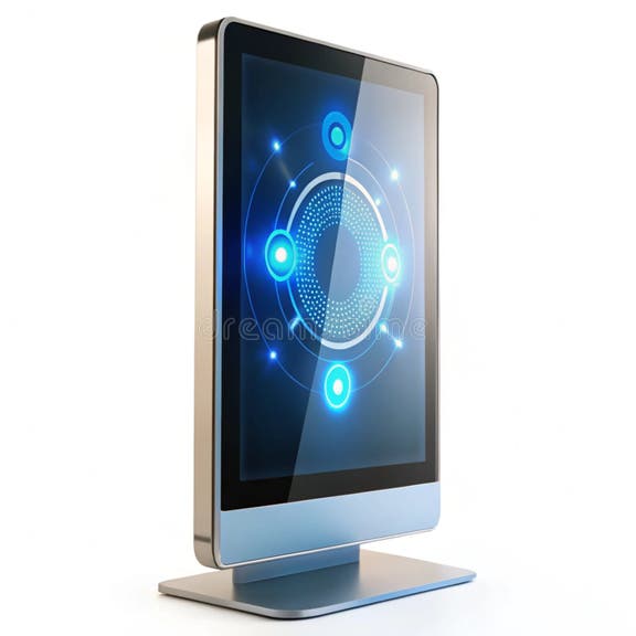 Futuristic Smart Mirror with Touch Controls Stock Illustration ...