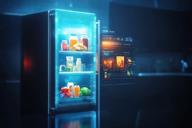 Futuristic Smart Refrigerator Features a Built-in Grocery Order Screen ...